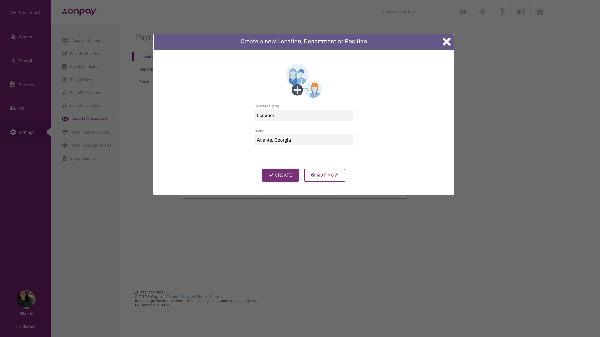 Locations, departments, and positions – Knowledge Center