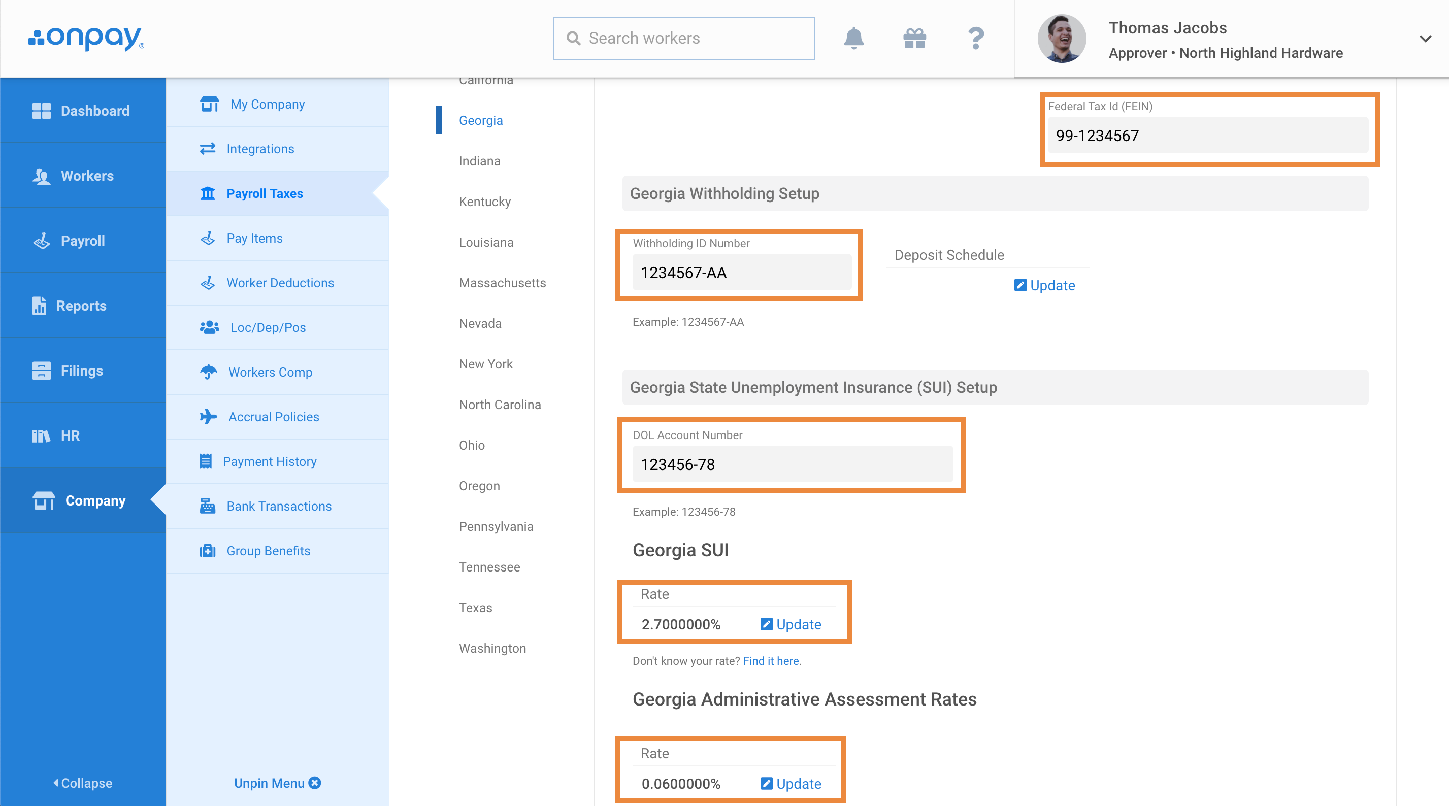 Add or update state payroll tax information – Help Center Home