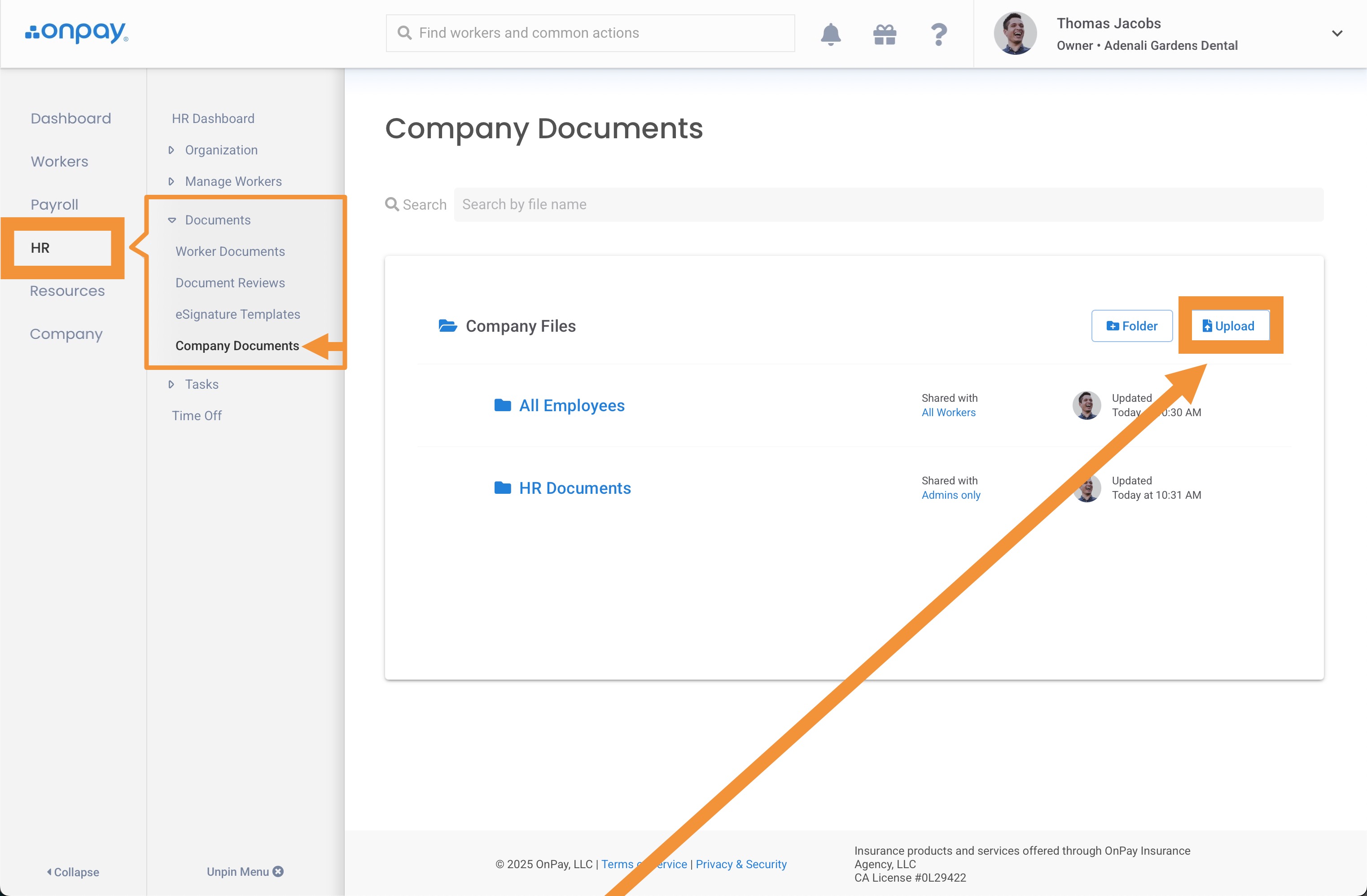 Company Documents and Files – Help Center Home