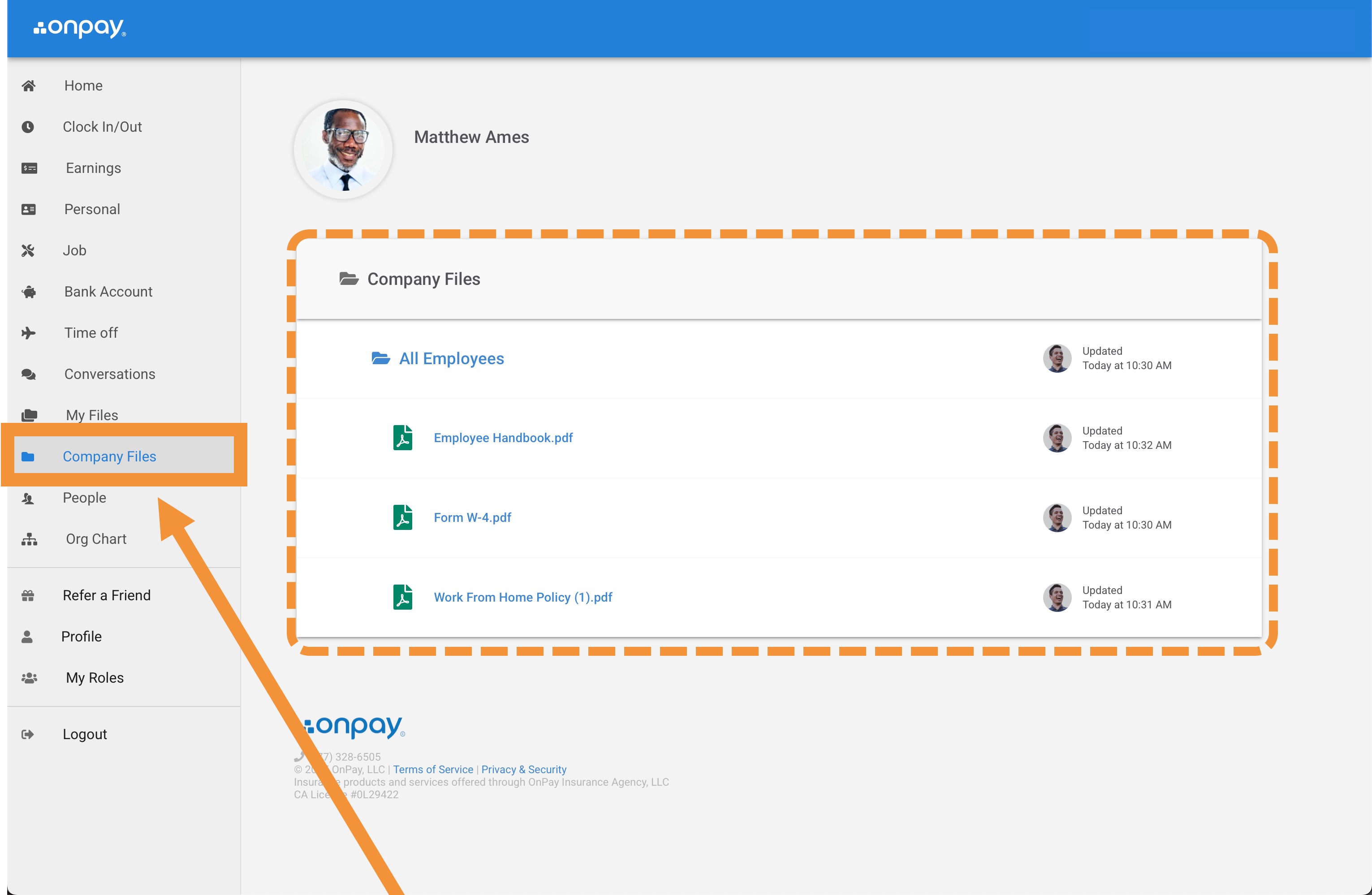 Company Documents and Files – Help Center Home